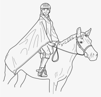 Horse And Rider - Draw Person Riding Horse , Free Transparent Clipart ...