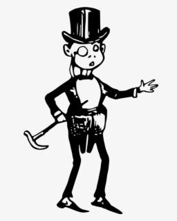 Line Art,stencil,cowboy - Monocle Character , Free Transparent Clipart ...