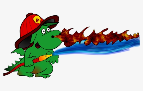 Transparent Fire Fighter Clipart - Dragon Putting Out Fire , Free ...