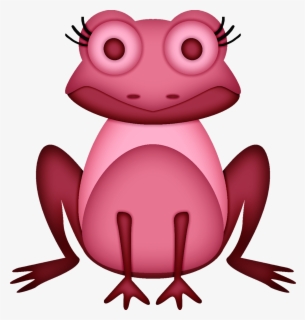 Download Transparent Cartoon Frog Png - Pink Frog Clip Art - ClipartKey