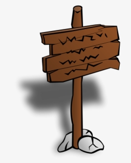 Wooden Post Sign - Sign Post Clip Art , Free Transparent Clipart ...