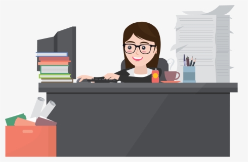 Secretary Cartoon , Free Transparent Clipart - ClipartKey