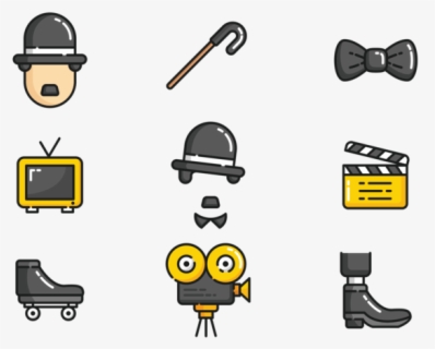 Charlie Chaplin Icons Vector - Charlie Chaplin Icons , Free Transparent ...