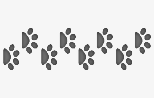 Paw Print Line Separator - Pink Paw Print Clip Art , Free Transparent ...