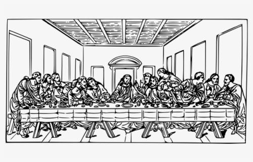 Last Supper Vector Image - Last Supper Line Art , Free Transparent ...