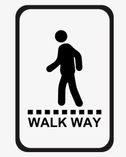Walkway Clipart Pedestrian Lane - Traffic Sign , Free Transparent ...