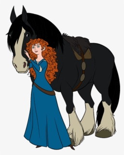 Riding Angus Merida, - Brave Merida And Horse , Free Transparent ...