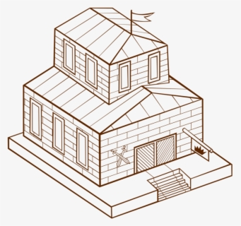 Building,line Art,shed , Free Transparent Clipart - ClipartKey