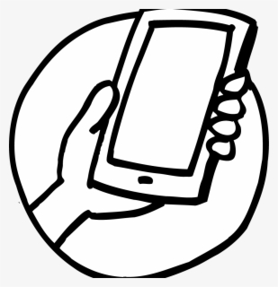 Transparent Hand Holding Cell Phone Png - Easy Drawing Of A Phone ...