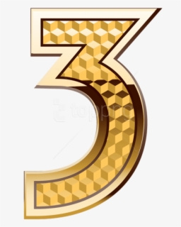 Number Three Photo - Gold Number 3 Png , Free Transparent Clipart ...