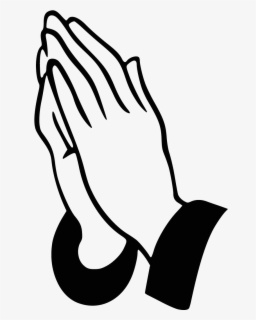 Praying Hands Lineart Black And White Praying Hands Cross Free
