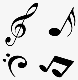 Musical Note Clip Art - Transparent Clear Background Music Notes ...