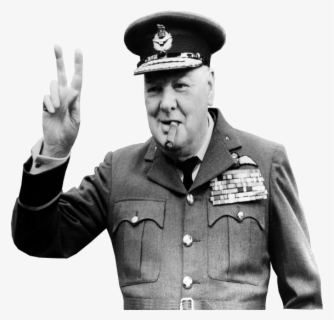 Winston Churchill Military Outfit V Sign - Winston Churchill Png , Free ...