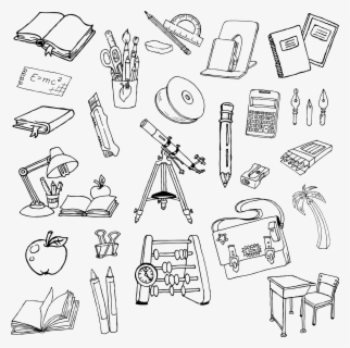 School Painted Pen Artwork Stationery Supplies Cartoon - Drawing Pics ...