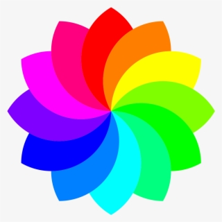 Clipart - Rainbow Flower Clip Art , Free Transparent Clipart - ClipartKey
