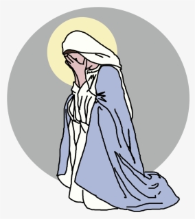 Drawing Of Mary Crying , Free Transparent Clipart - ClipartKey