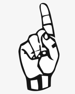 Deaf Alphabet 1 Picture Transparent Library - Number 1 In Sign Language ...