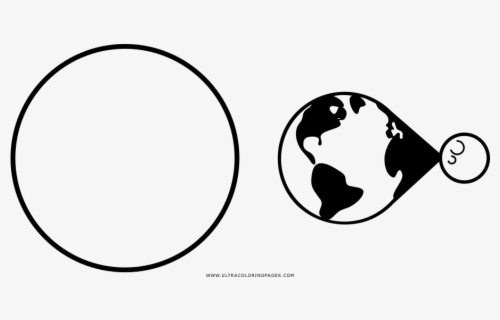 Lunar Eclipse Coloring Page - Eclipse Lunar Colorear , Free Transparent ...