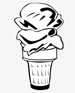 Free Cone Black And White Clip Art with No Background - ClipartKey