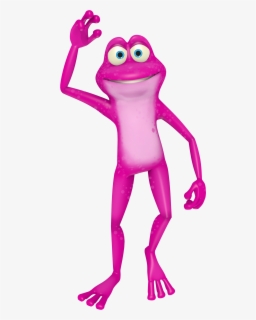 Download Transparent Cartoon Frog Png - Pink Frog Clip Art - ClipartKey