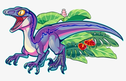 Cartoon Blue - Jurassic Park Velociraptor Cartoon , Free Transparent ...