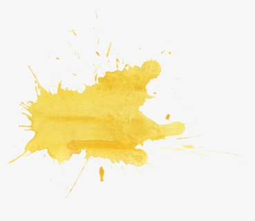 Clip Art Gold Paint Splatter Png - Transparent Yellow Watercolor , Free ...