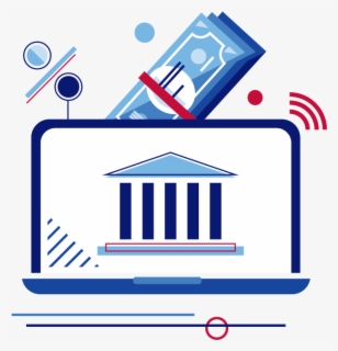 Online Banking Clipart Financial Bank - Illustration , Free Transparent ...