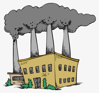 Factory Clipart Coal Factory - Burning Fossil Fuels Cartoon , Free ...