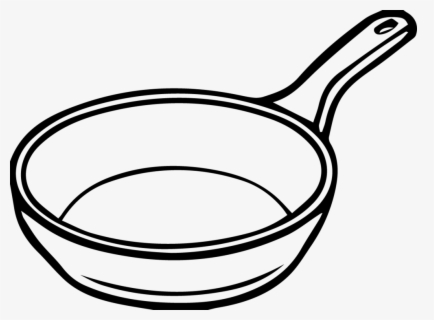 Line Drawing Frying Pan , Free Transparent Clipart - ClipartKey
