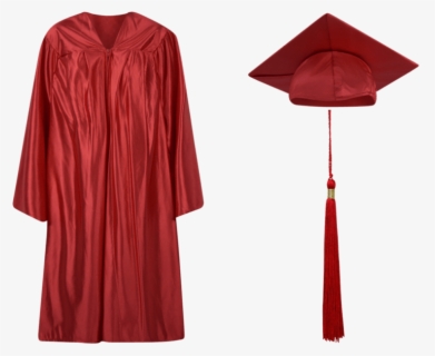 Red Graduation Cap And Gown - Cap And Gown Png Red , Free Transparent ...