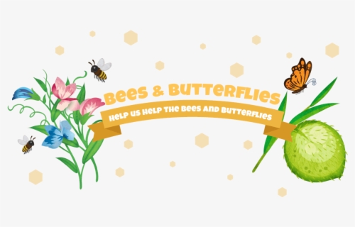Clipart Butterfly Bee - Butterfly Bees Cartoons , Free Transparent ...