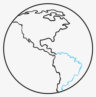 How To Draw Earth - Simple Easy Earth Drawing , Free Transparent ...