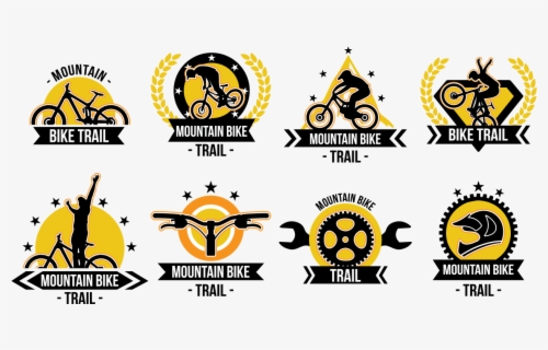 Bike Trail Labels Vector - Mountain Bike Logo , Free Transparent ...