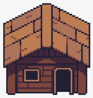Cabin Clipart Pixel Art - Log Cabin Pixel Art , Free Transparent ...