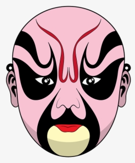 White Peking Opera Mask , Free Transparent Clipart - ClipartKey