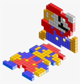 Mario Bros 3d Blocks Svg Vector File, Vector Clip Art - Tetris Pixel ...