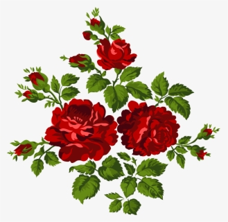 Victorian Rose Clip Art - Transparent Vintage Roses Png , Free ...