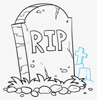 How To Draw Tombstone - Gravestone Drawing , Free Transparent Clipart ...