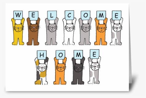 Welcome Home Cartoon Cats - Cat Well Done Cartoon , Free Transparent ...