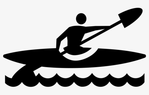 Clip Art Collection Of Free Canoes - Rowing A Boat Clipart Black And ...