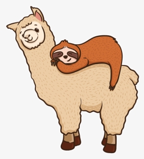 Cute Llamas And Sloths , Free Transparent Clipart - ClipartKey