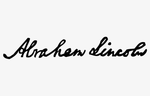 Abraham Lincoln Name In Cursive , Free Transparent Clipart - ClipartKey