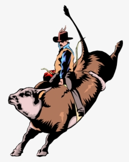 Bull Riding Vector Graphics Clip Art Rodeo - Bull Rider Silhouette ...