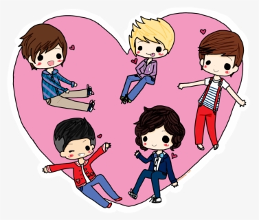 One Direction Wallpaperu200b - One Direction Chibi Png , Free ...
