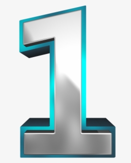 Jpg Transparent Metallic And Blue Number One Png Clipart - Metallic ...
