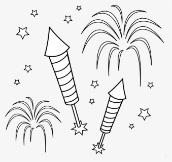 Firecracker Coloring Page - Fireworks , Free Transparent Clipart ...