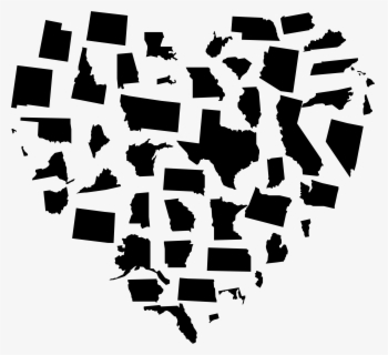 Clipart - Svg States With Heart , Free Transparent Clipart - ClipartKey