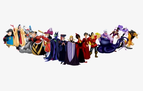 Assorted Disney Characters Clipart - Disney Villain Line Up , Free ...