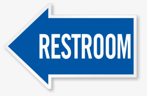 Restroom Sign With Arrow Download - Restroom Sign Left Arrow , Free ...