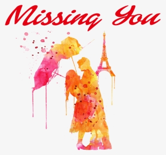 Missing You Png Clipart - Watercolor Painting , Free Transparent ...